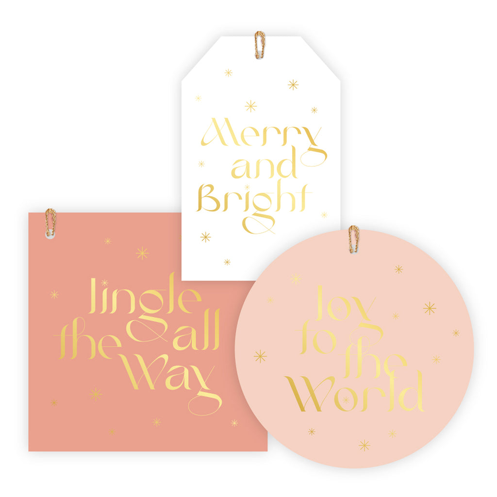 Christmas Shapes Gift Tags Blush – The Vandoros Store